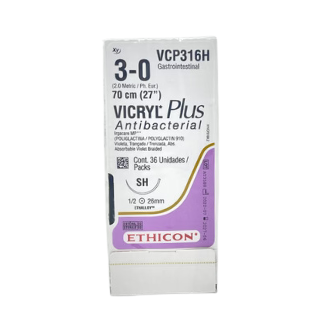 VICRYL PLUS 3-0 SH 70 CM XYVCP316H ETHICON – DICOSA S.A.